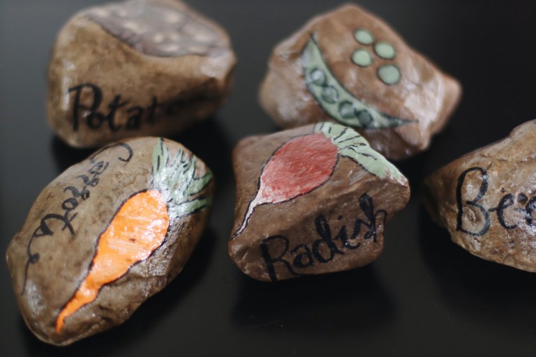DIY Painted Rocks as Garden Markers | Budget Friendly Tutorial ...